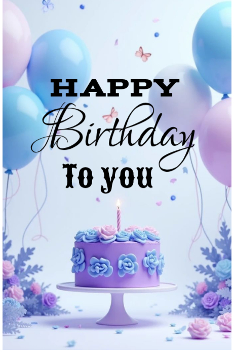 White Modern & Minimal Happy Birthday To You Poster Template Poster ...