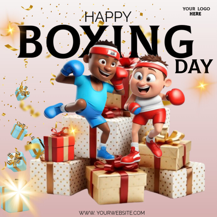 White Modern & Minimal Happy Boxing Day Instagram Post Template ...