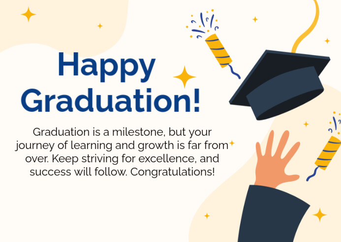 White Modern & Minimal Happy Graduation Posters Postcard Template ...