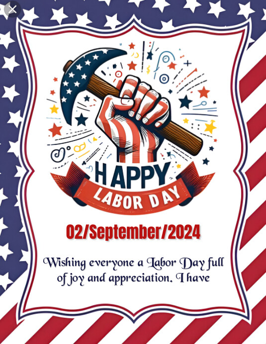 Copy of White Modern & Minimal Happy Labor Day Flyer | PosterMyWall