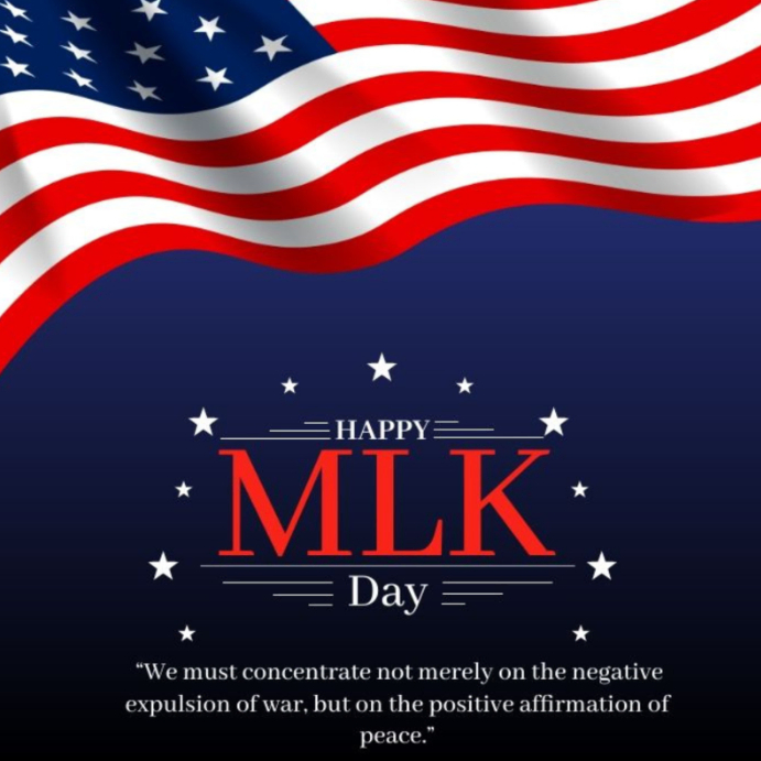 Copy of White Modern & Minimal Happy Mlk Day Instagram Post | PosterMyWall