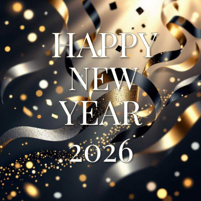 White Modern & Minimal Happy New Year 2026 Design Template Instagram ...