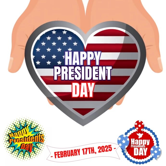 White Modern & Minimal Happy President's Day Instagram Post Template ...
