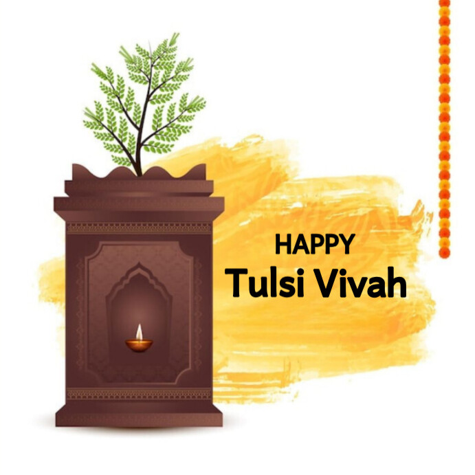 White Modern & Minimal Happy Tulsi Day Instagram Post Template ...