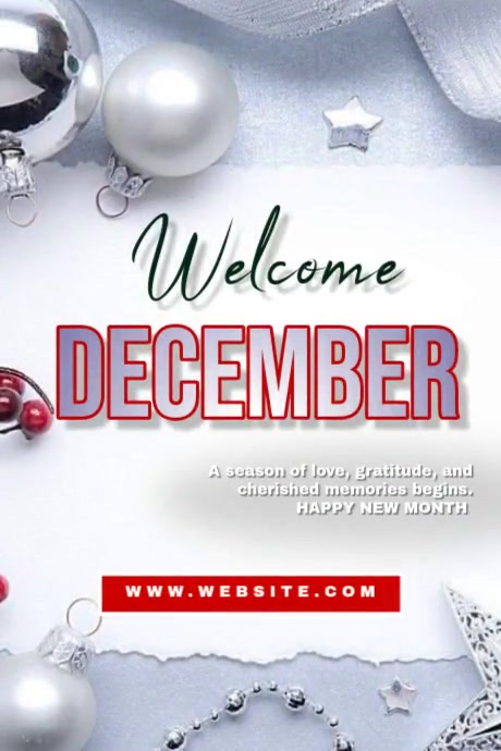 Plantilla de White Modern & Minimal Hello December Poster | PosterMyWall