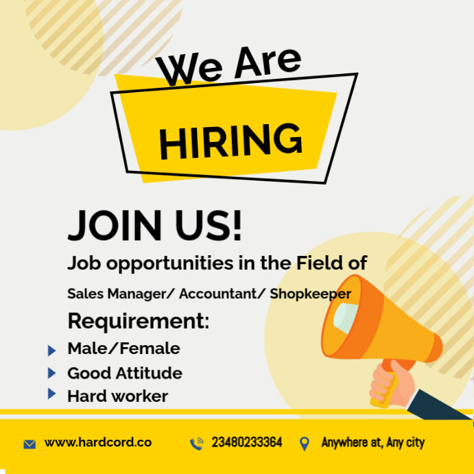 Copy of White Modern & Minimal Hiring Design Template Instagram Post ...