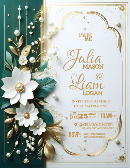 Copy of White Modern & Minimal Holy Matrimony Flyer (us Letter ...