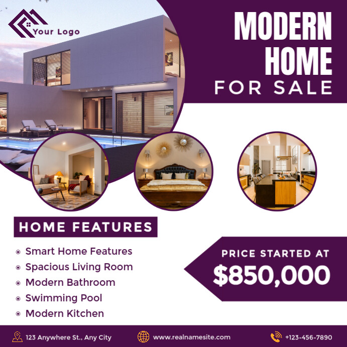 Copy of White Modern & Minimal Home For Sale Instagram Post | PosterMyWall