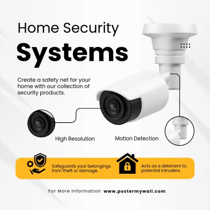 Copy of White Modern & Minimal Home Security Systems Pos Instagram ...