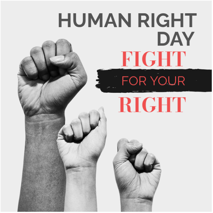 White Modern & Minimal Human Right Day Instagram Post Template ...