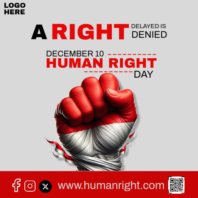 White Modern & Minimal Human Right Day Instagram Post Instagram Post ...