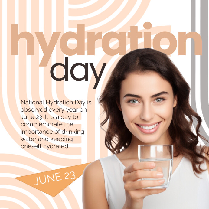 White Modern & Minimal Hydration Day Instagr Template | PosterMyWall