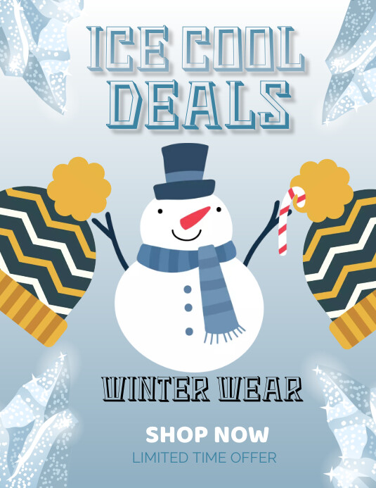 Copy of White Modern & Minimal Ice Cool Deals Flyer ( | PosterMyWall