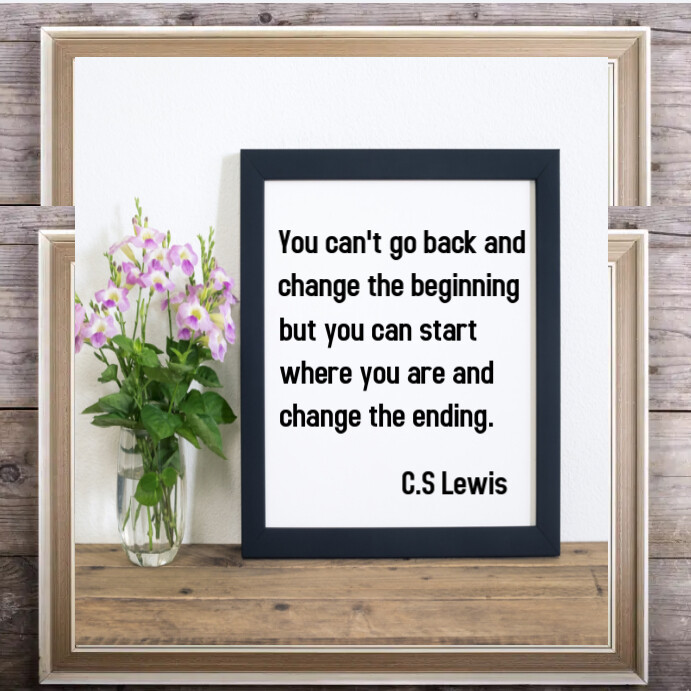 Plantilla de White Modern & Minimal Inspirational Quote on beginning ...