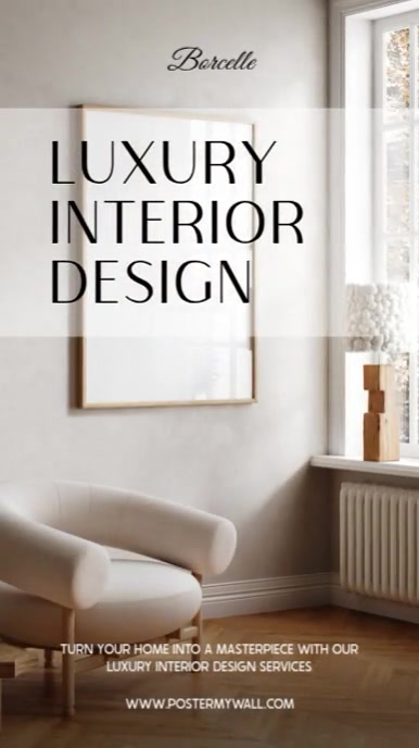 White Modern & Minimal Interior Design Promotion Instagram Reel ...