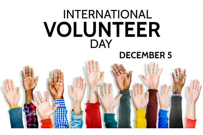 Copy of White Modern & Minimal International Volunteer Day Poster ...