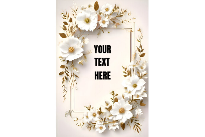White Modern & Minimal Invitation Card Poster Template | PosterMyWall