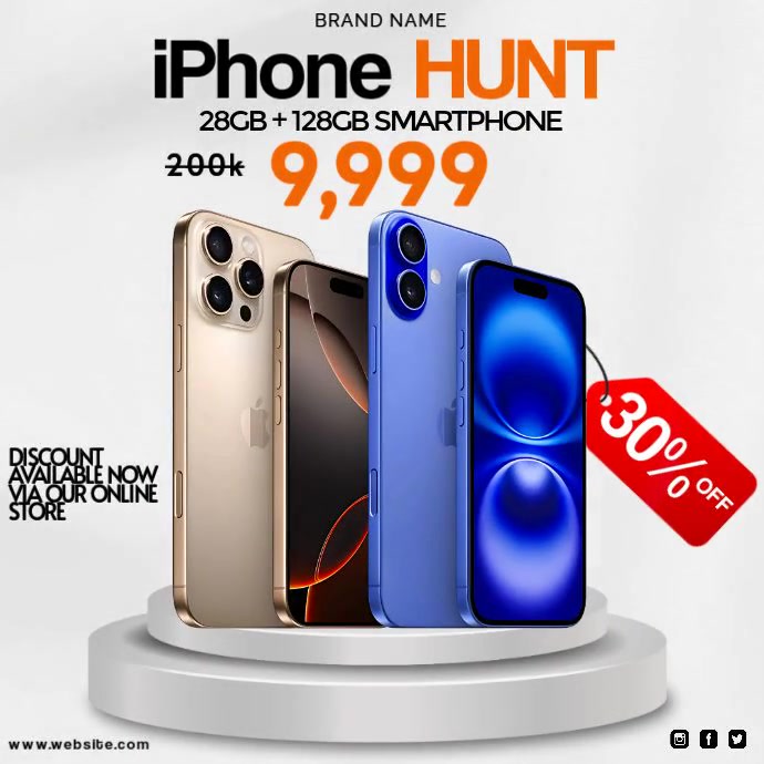 Copy of White Modern & Minimal Iphone Flash Sale Instagram Post ...