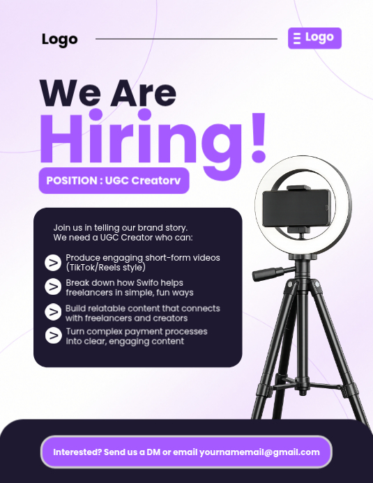 White Job Recruitment Flyers Template | PosterMyWall