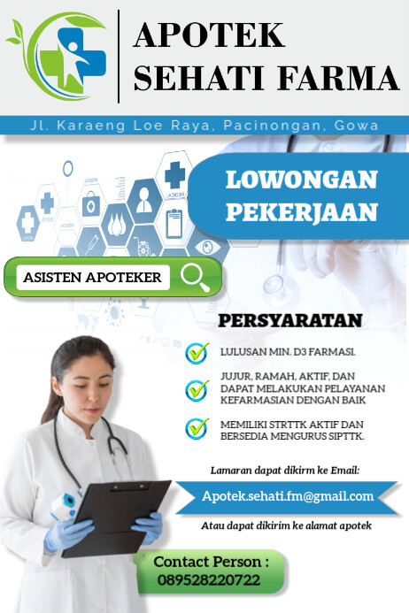 White Modern & Minimal Job Vacancy Poster Template | PosterMyWall