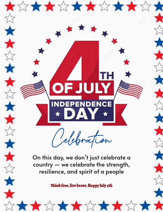 Copy of White Modern & Minimal July 4th Post Flyer (us Letter ...