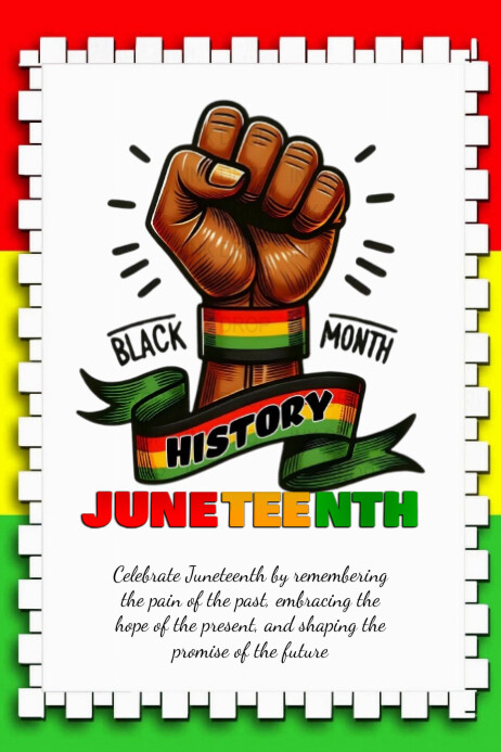 Plantilla de White Modern & Minimal Juneteenth Card Poster | PosterMyWall