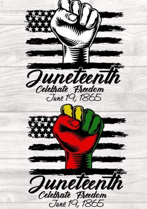 Copy of White Modern & Minimal Juneteenth Day A4 | PosterMyWall