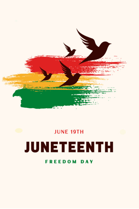 Copy of White Modern & Minimal Juneteeth Poster | PosterMyWall