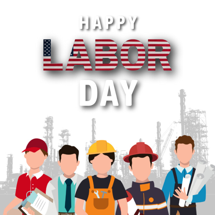 White Modern & Minimal Labor Day Instagram Po Template | PosterMyWall