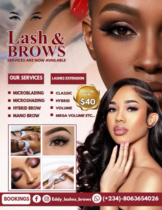 White Modern & Minimal Lash Extension Flyer Flyer (us Letter) Template ...