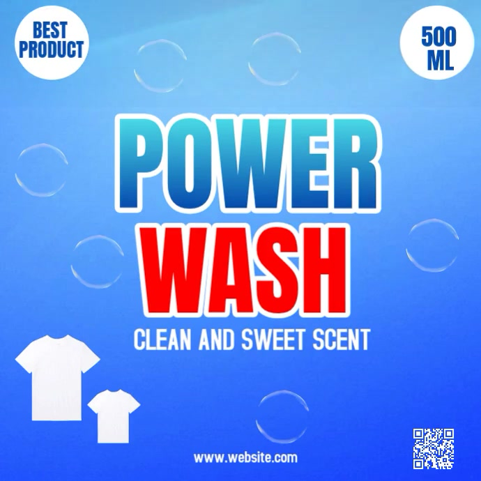 White Modern & Minimal Laundry Detergents Label Flyer Instagram Post ...