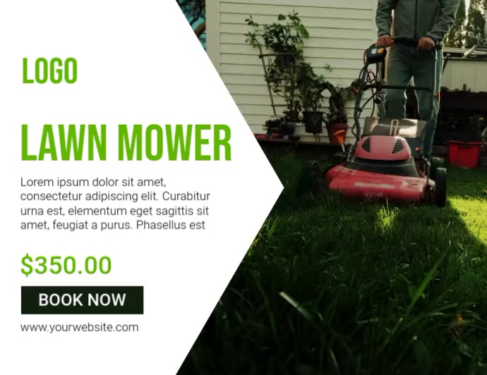 Copy of White Modern & Minimal Lawn Mower Flyer (us Letter) | PosterMyWall