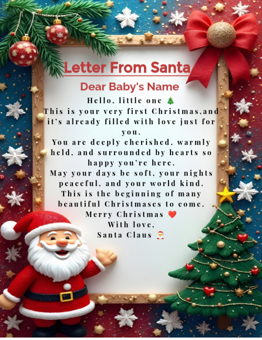 White Modern & Minimal Letter From Santa Flyer (us Letter) Template ...