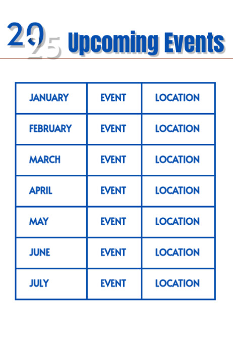 Copy of White Modern & Minimal List Based Upcoming Events Poster ...