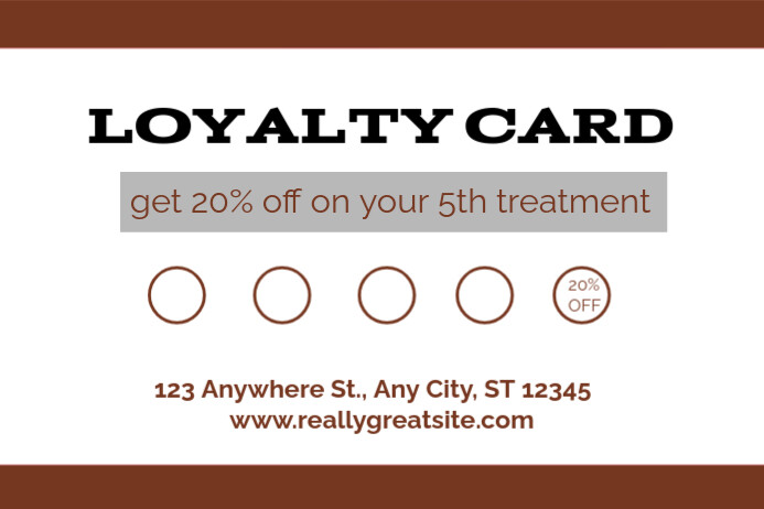 White Modern & Minimal Loyalty Card Poster Template | PosterMyWall