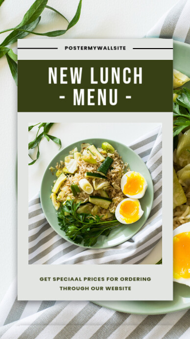 Copy of White Modern & Minimal Lunch Menu Instagram Story | PosterMyWall