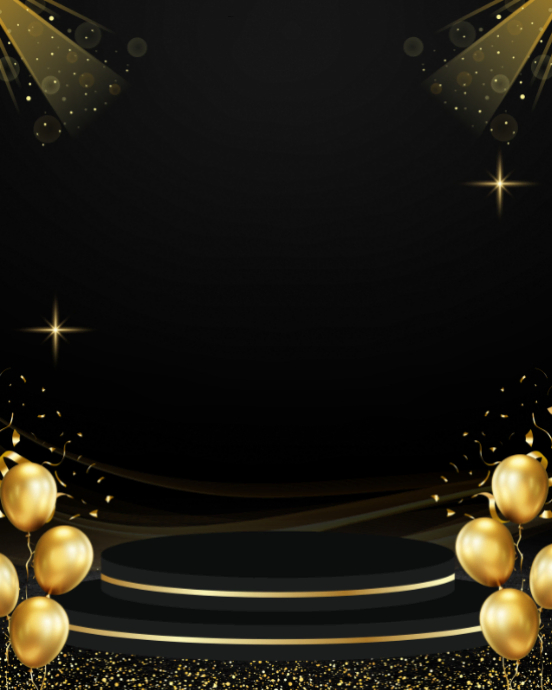 Plantilla de White Modern & Minimal Luxury Black And Gold Party ...