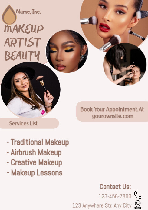 Copy of White Modern & Minimal Makeup Artist Beauty Flyer Post A2 | PosterMyWall