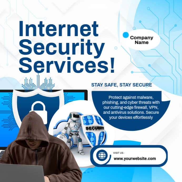 White Modern & Minimal Malware And Virus Protection Instagram Post ...