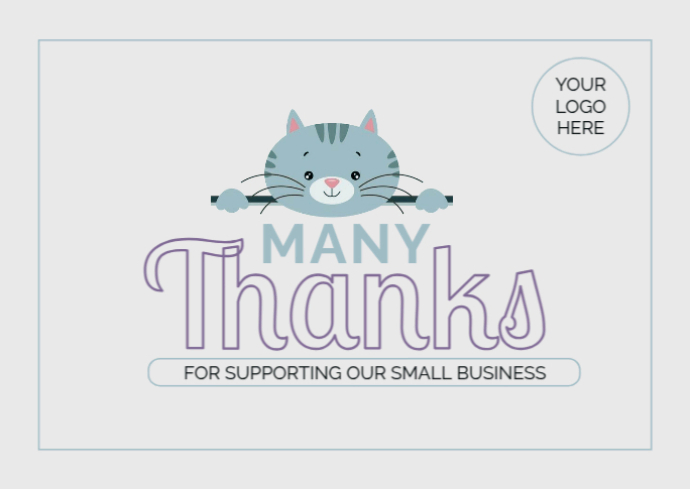 White Modern & Minimal Many Thanks Postcard Template | PosterMyWall