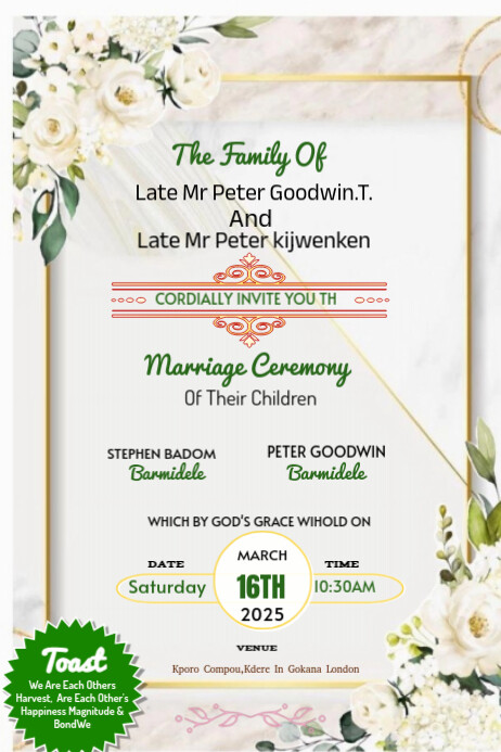 Plantilla de White Modern & Minimal Marriage Post Poster | PosterMyWall