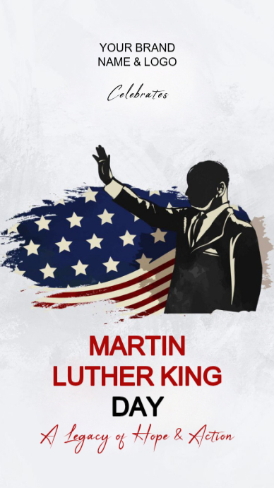 White Modern & Minimal Martin Luther King Jr Day Template Instagram ...