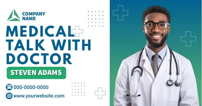 Plantilla de White Modern & Minimal Medical Talk With Doct | PosterMyWall