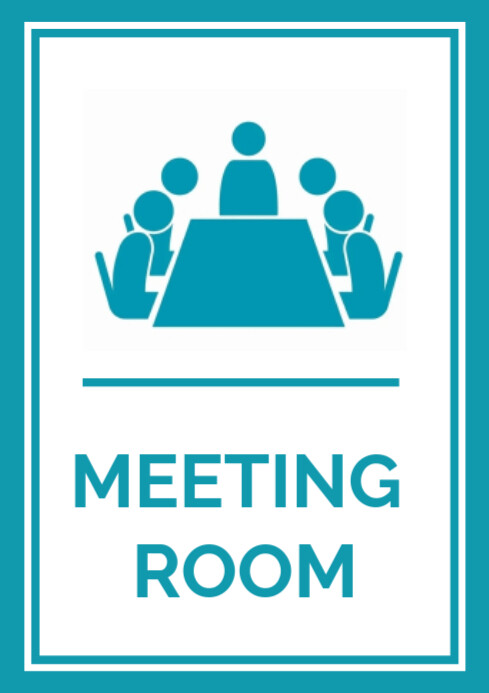 Copy of White Modern & Minimal Meeting Room Sign A4 | PosterMyWall