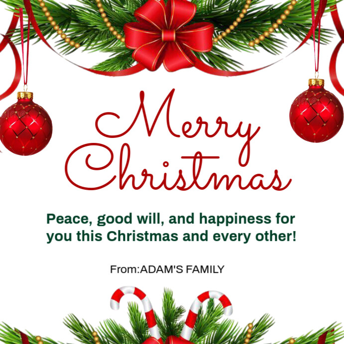 Copy of White Modern & Minimal Merry Christmas Greetings Cards Tey ...