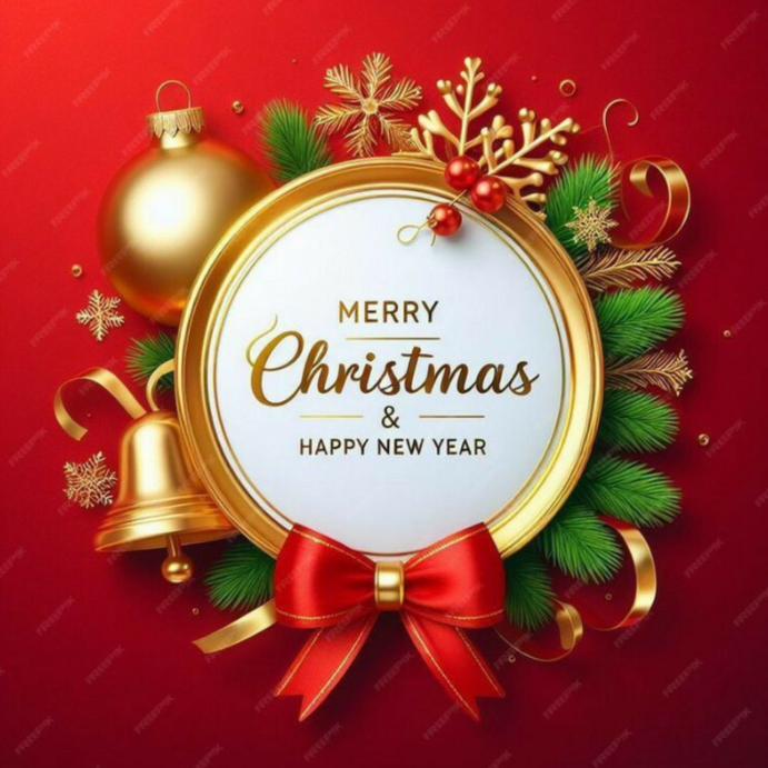 White Modern & Minimal Merry Christmas Instagram Post Template ...