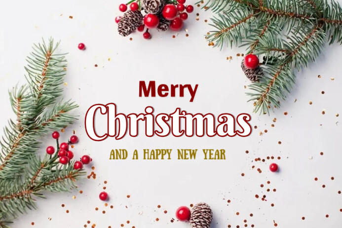 White Modern & Minimal Merry Christmas Label Template | PosterMyWall