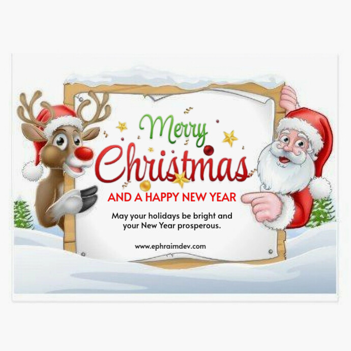 White Modern & Minimal Merry Christmas Logo Template | PosterMyWall