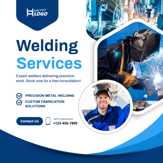 Copy of White Modern & Minimal Mobile Welding Instagram Post | PosterMyWall
