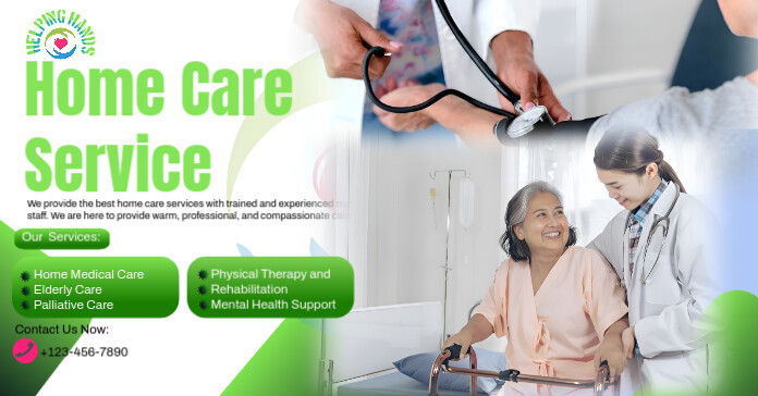 White Modern & Minimal Modern Home Care Servi Template | PosterMyWall